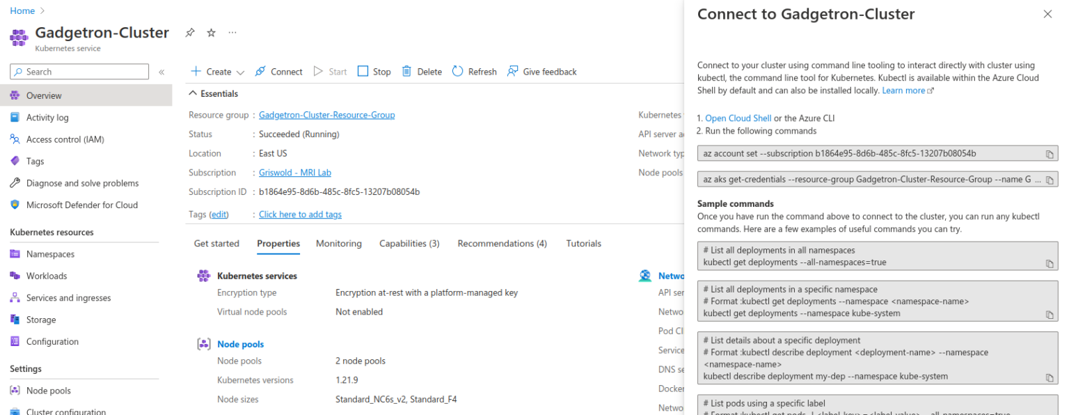 Running Gadgetron Retroreconstructions on Azure Kubernetes – Case MRI